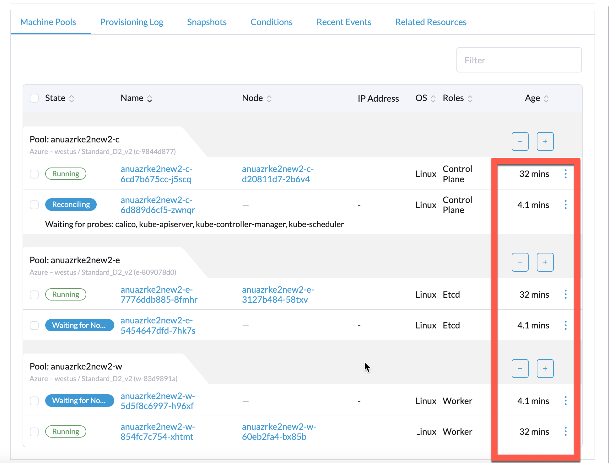 [v2.7] Azure node driver rke2/k3s nodes get recreated post rancher server upgrade · Issue #40609 ...