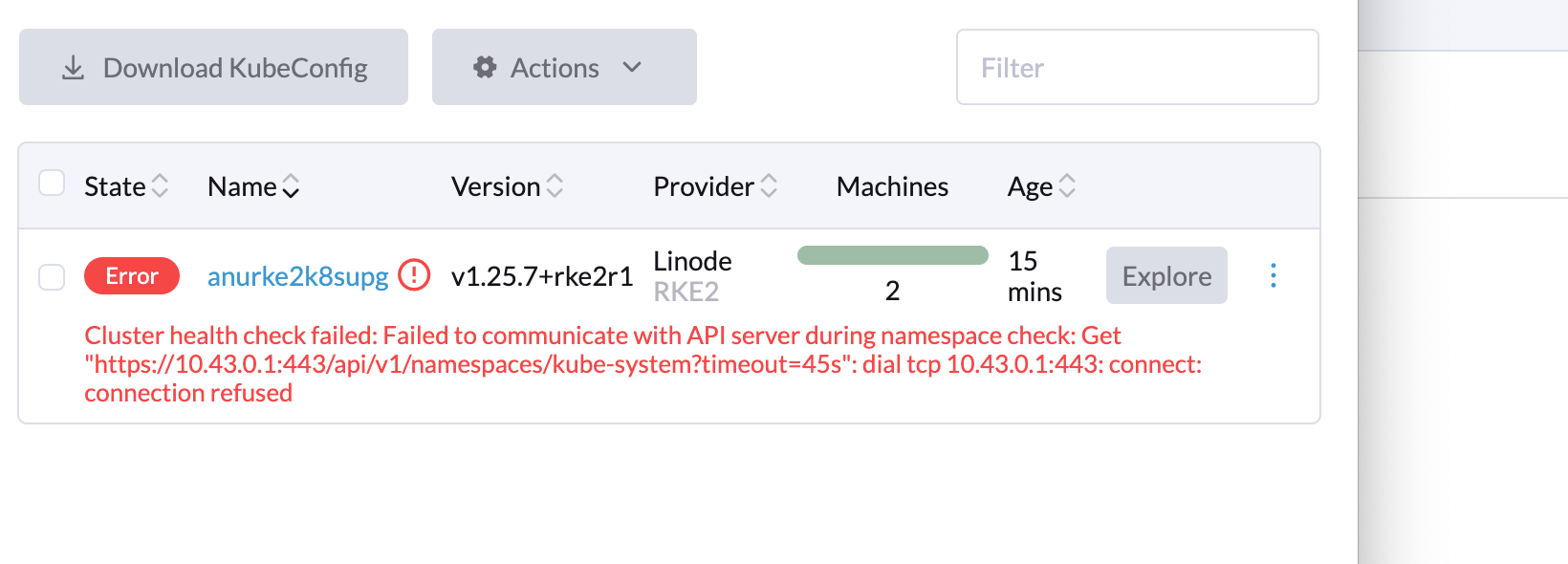 Bug Cluster Goes Into Error State On A K8s Upgrade On Rke2 Node Driver Cluster · Issue 41012