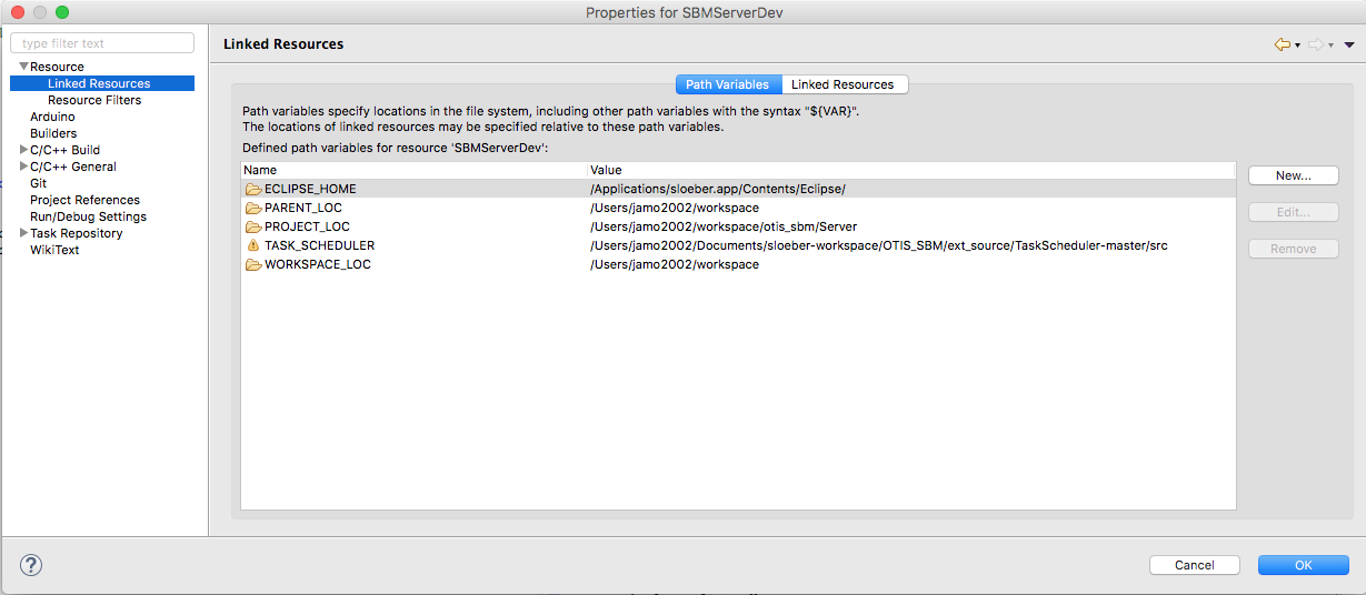 Sloeber Adding Extra To Project Linked Resources · Issue 954 · Sloeberarduino Eclipse