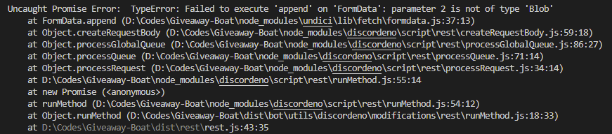 Rest no longer sends any requests if "rest.processGlobalQueue" errors · Issue #2506 · discordeno ...