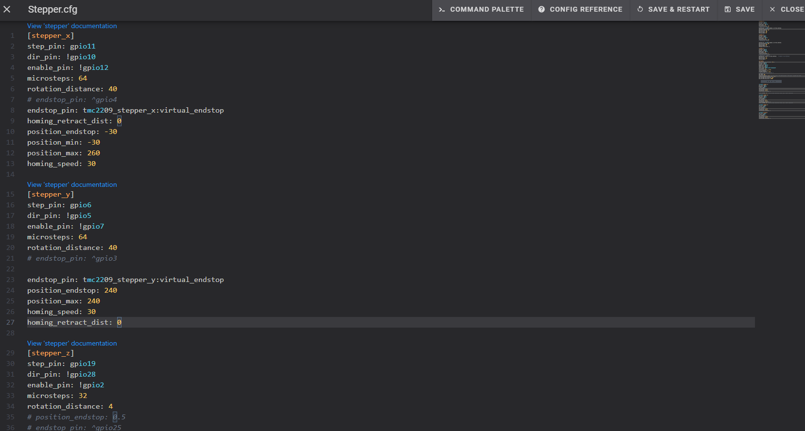 Add an Option to open setting files folded · Issue #1092 · fluidd-core/fluidd · GitHub