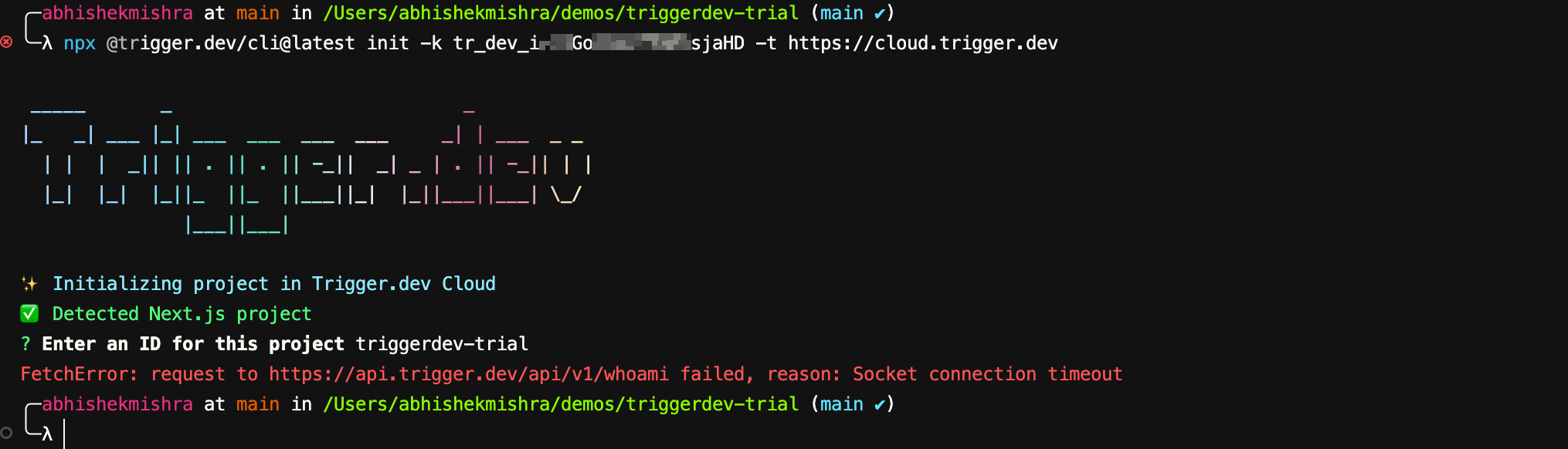 [TRI-857] Record the setup experience and provide feedback · Issue #249 · triggerdotdev/trigger ...