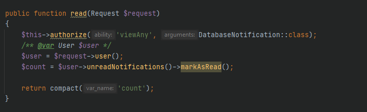 mark as read a specific notif in laravel 5.3 Notifications · Issue ...