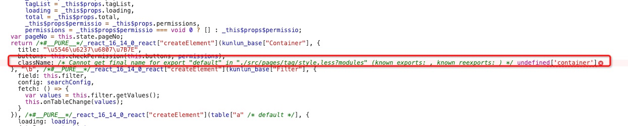 [Bug] css module使用空对象会报错undefined导致白屏 · Issue #5801 · umijs/umi · GitHub