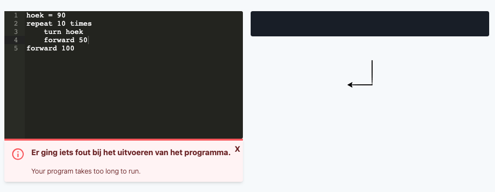 No or incorrect output [BUG] · Issue #1724 · hedyorg/hedy · GitHub