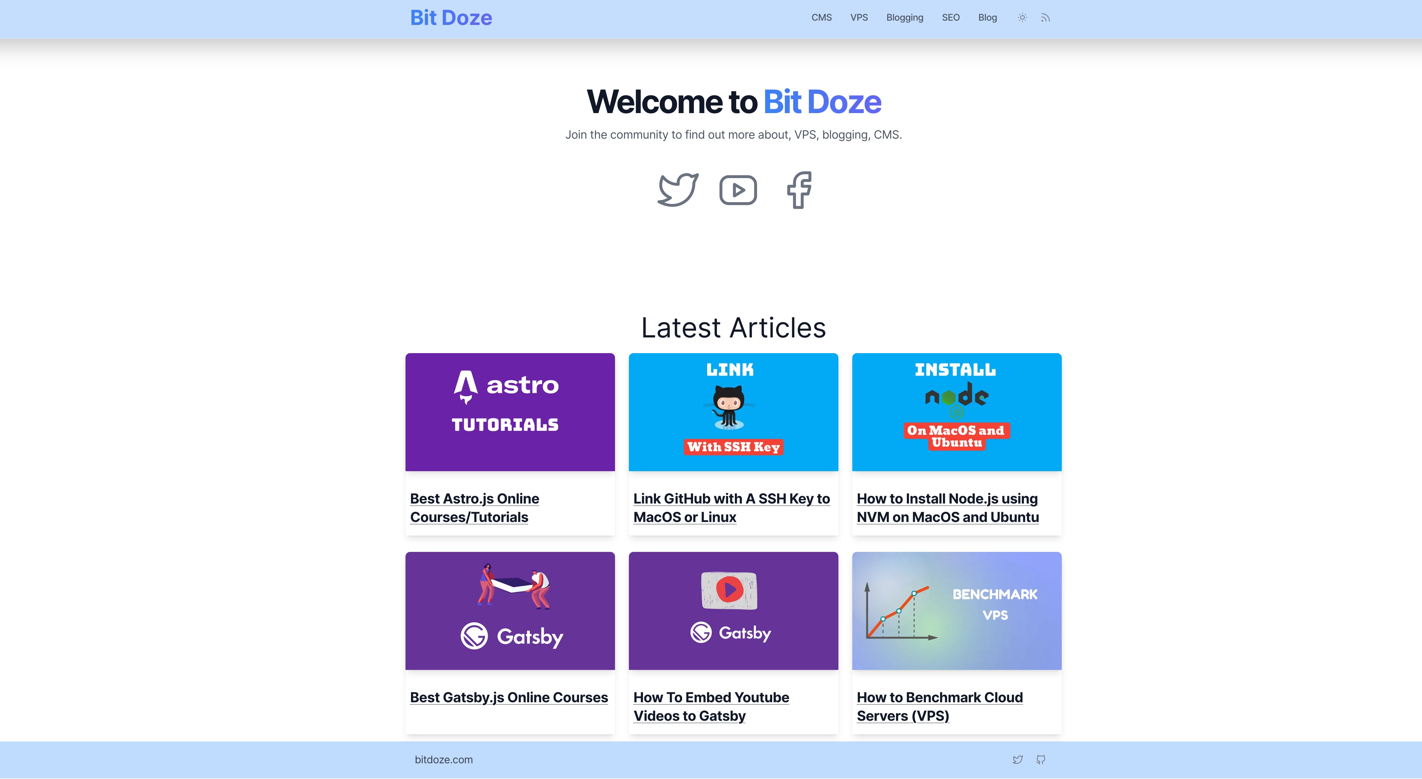 SHOWCASE: Bit Doze Blog · Issue #351 · withastro/astro.build · GitHub