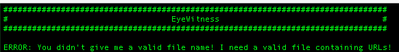Error while trying to load urls from files · Issue #322 · RedSiege/EyeWitness · GitHub