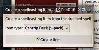 Cantrip Deck dosn't cast a spell when used · Issue #9258 · foundryvtt ...