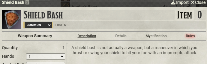 Shield Throw Weapons for "Shield Throw" Trait · Issue #10265 ...