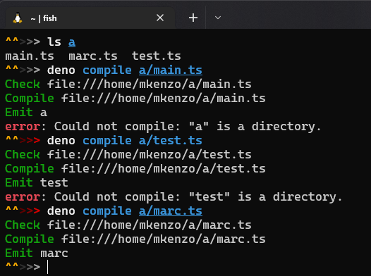 Unclear error message when ouput path is a directory with `deno compile` · Issue #13937 ...
