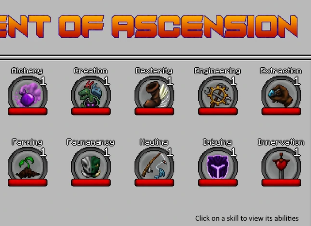 Have the Advent GUI tell you you can click on a skill to see its abilities when you first open ...