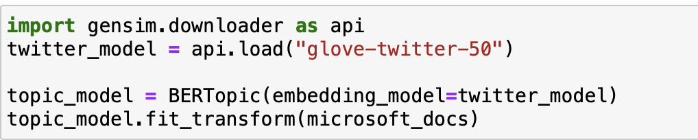 Issues loading glove-twitter-embedding · Issue #371 · MaartenGr/BERTopic · GitHub