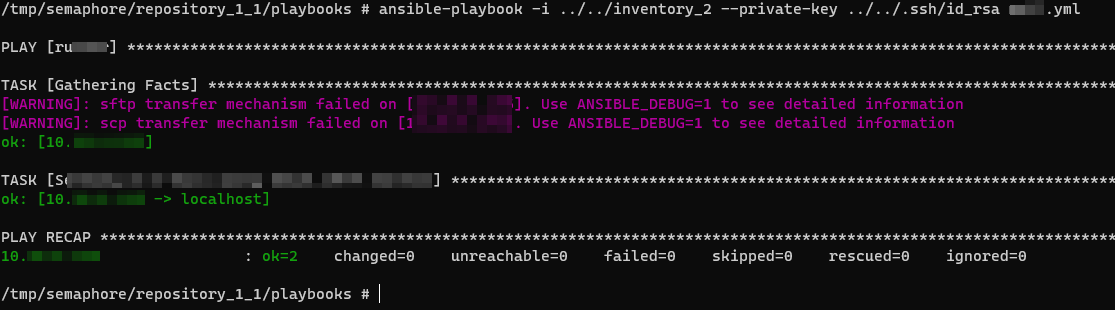 Target Unreachable · Issue 1077 · Semaphoreui Semaphore · Github