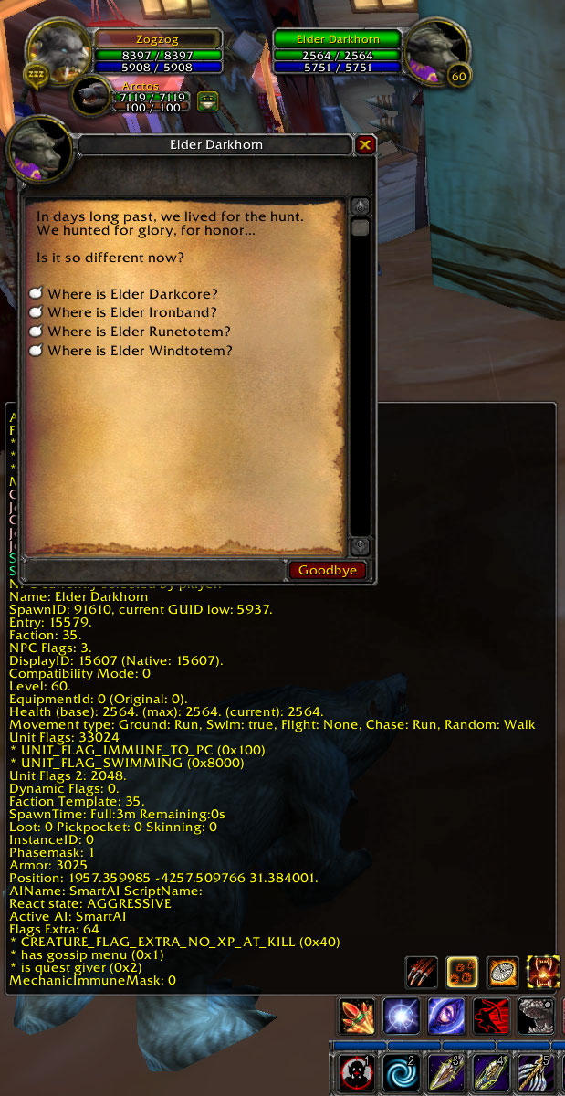 DB/Gossip: Elder Runetotem & Elder Darkhorn inactive gossip options ...