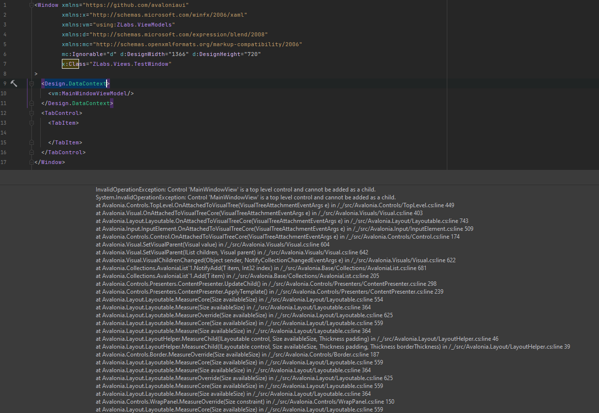 TabItem without Header throws weird exceptions · Issue #7895 · AvaloniaUI/Avalonia · GitHub
