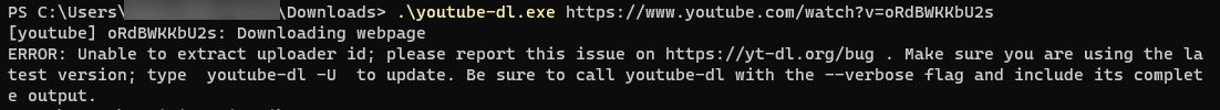 Error when trying to download video from YT · Issue #31719 · ytdl-org/youtube-dl · GitHub