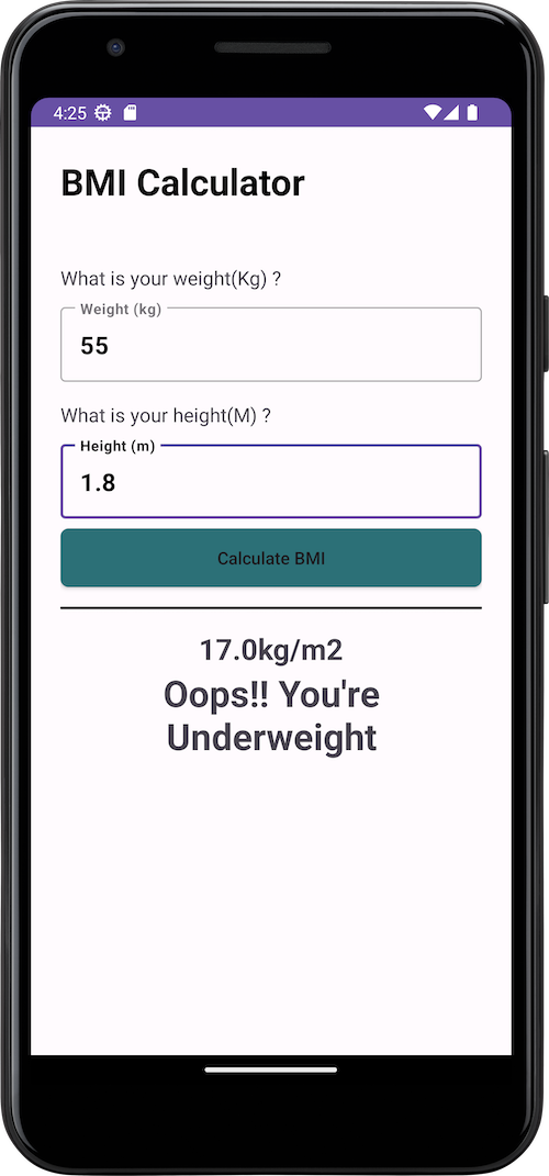 GitHub - Zehr0/BMI-Calculator: A simple BMI Calculator build on Kotlin