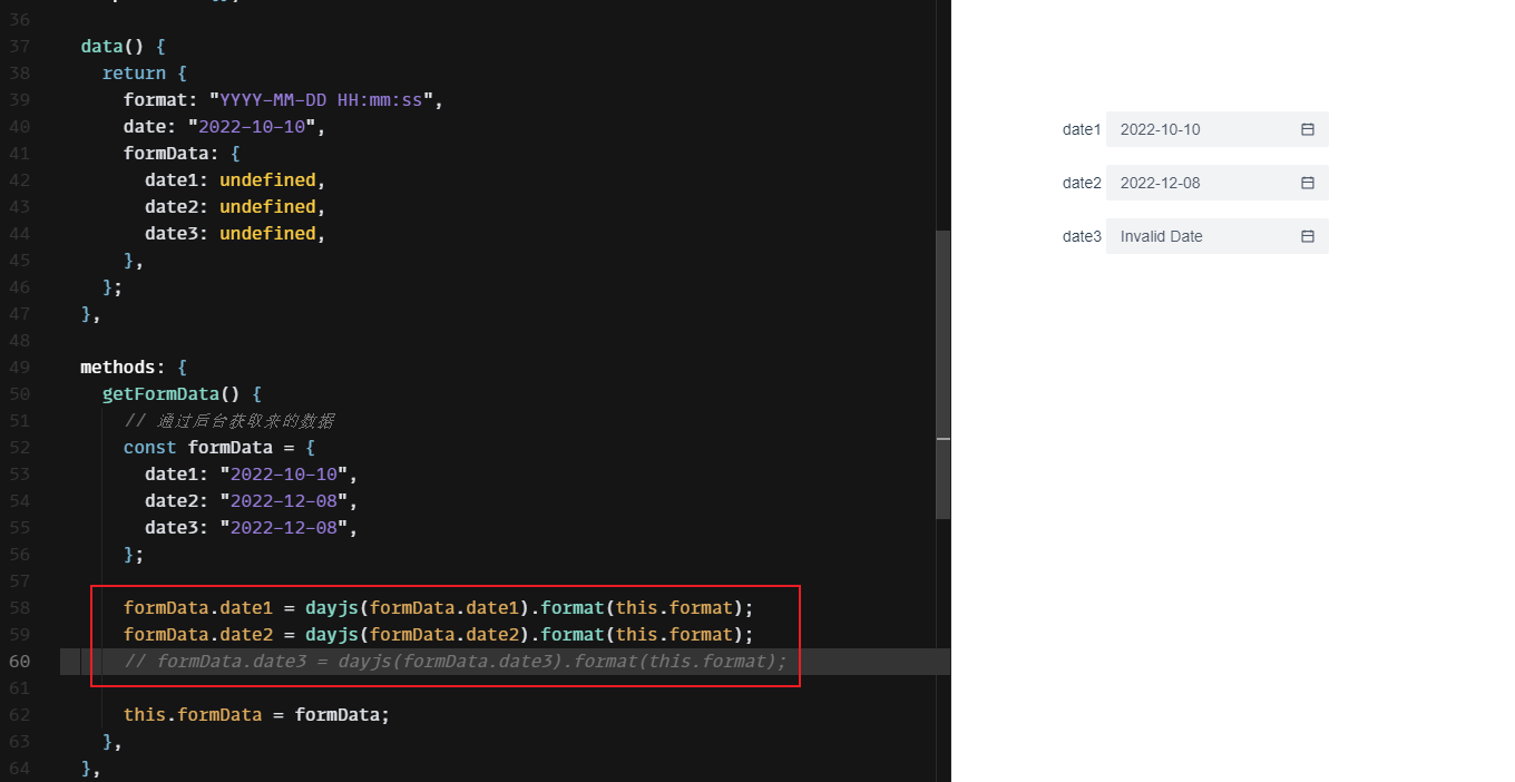a-date-picker设置了value-format后赋值是否可以将值尽可能的转化为value-format的格式而不是错误显示 ...