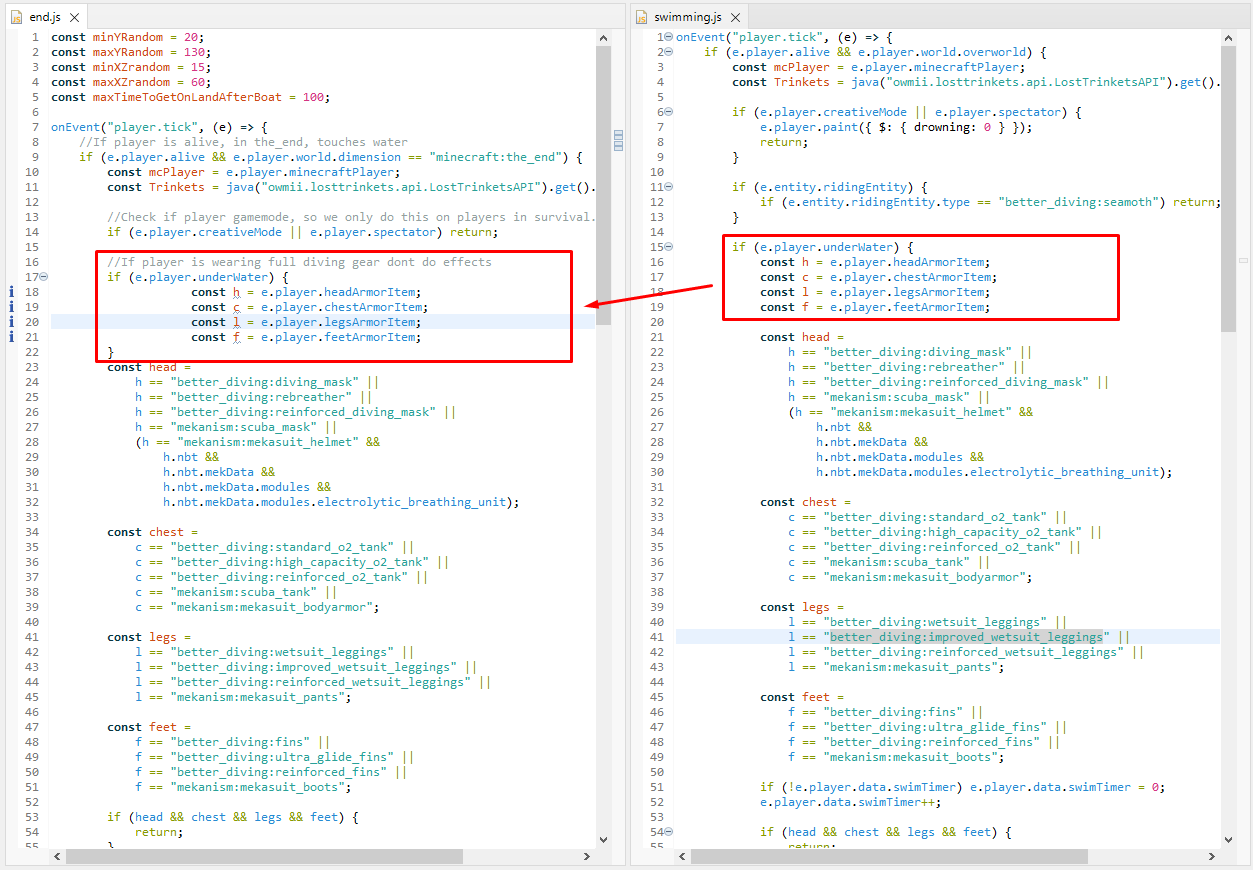 [Bug]: Entering water in End no longer triggers special effects, script error · Issue #257 ...