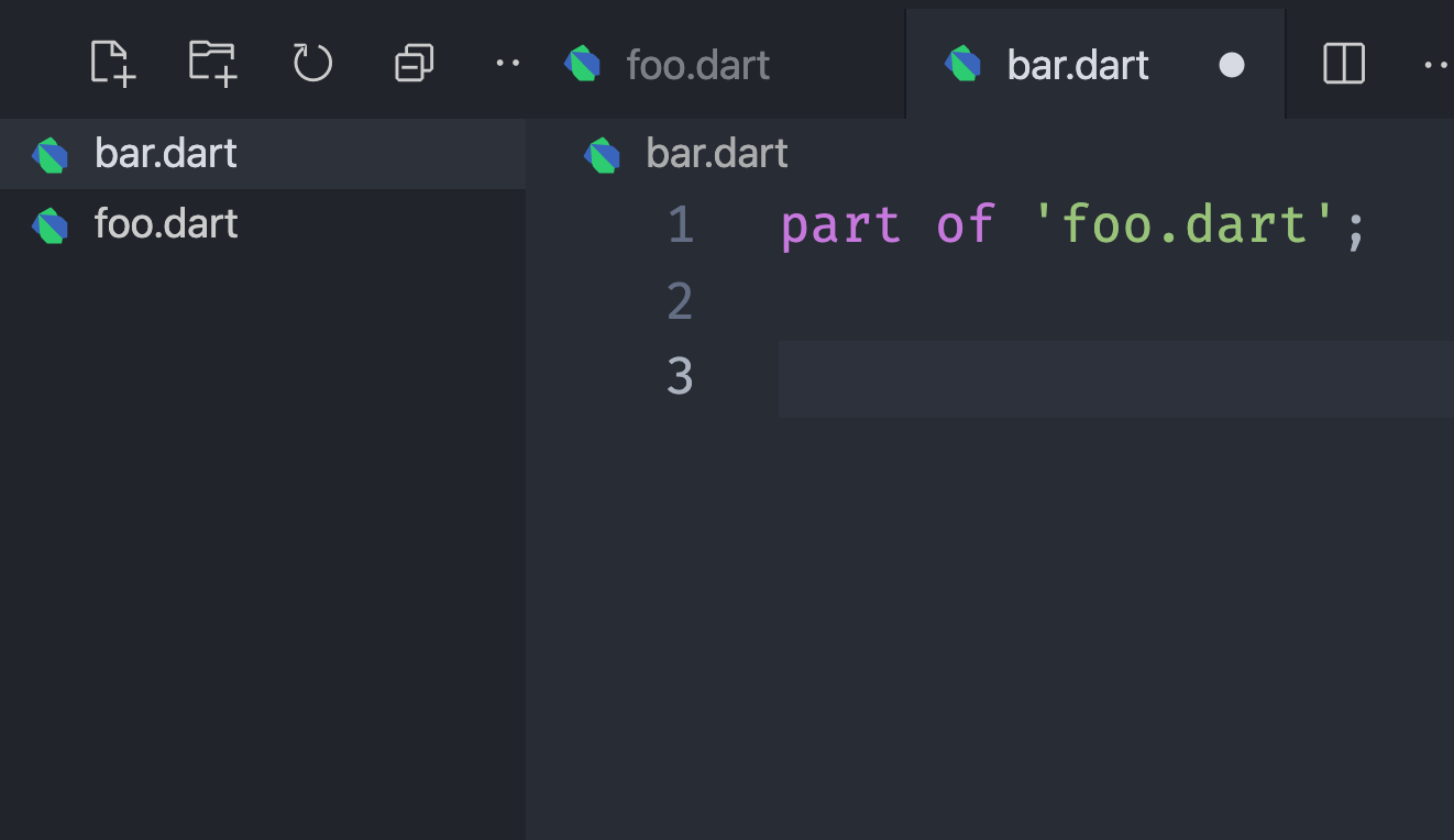 `part` Directive Quick Fix Should Auto Fill Path Of Source File · Issue 3268 · Dart Codedart