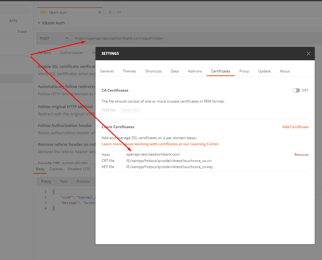 Not adding the certificate to a request. · Issue #4986 · postmanlabs/postman-app-support · GitHub