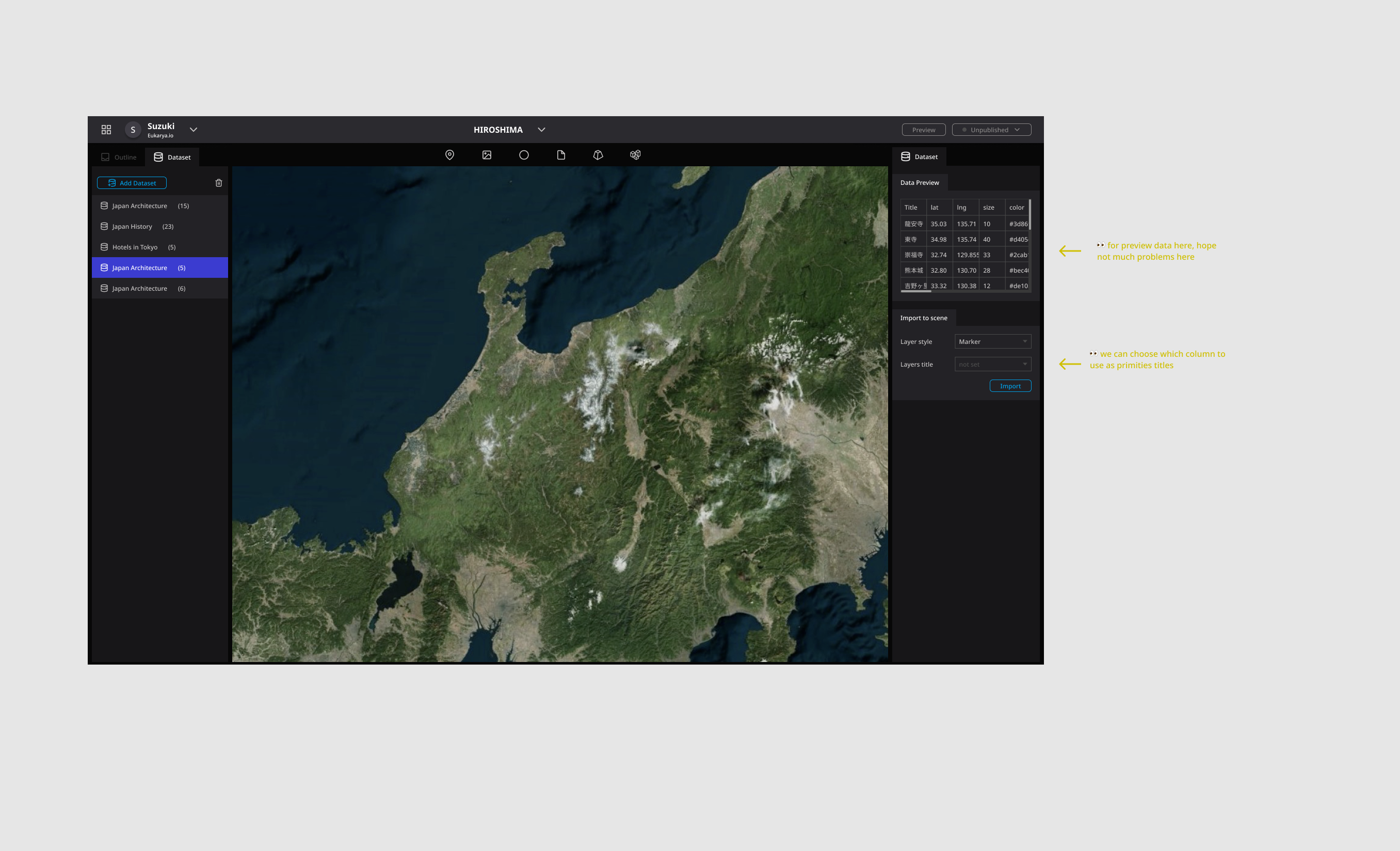 [FE]: Support choosing layers title when import dataset to system · Issue #346 · reearth/reearth ...