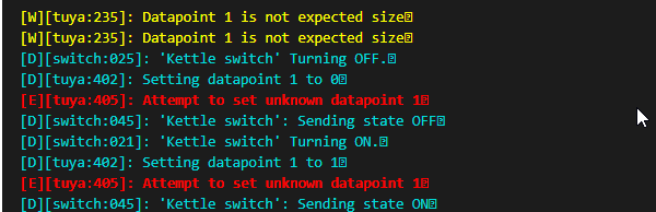 Tuya datapoint is not expected size / unknown datapoint error · Issue ...