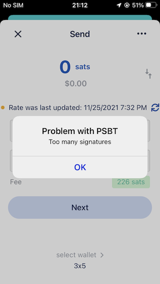 Problem with PSBT, Too many signatures · Issue #4239 · BlueWallet ...