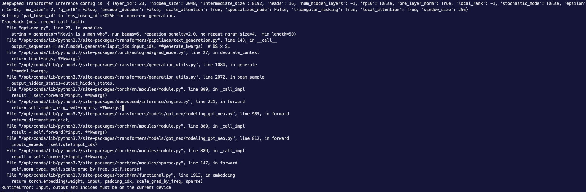 Errors on inference tutorial · Issue #1158 · deepspeedai/DeepSpeed · GitHub