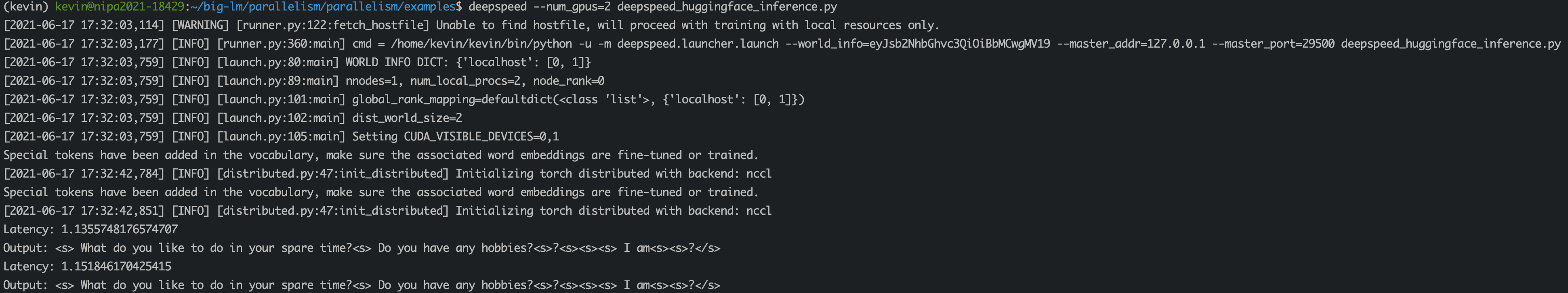 Bug occurs when using the huggingface seq2seq model using the inference ...