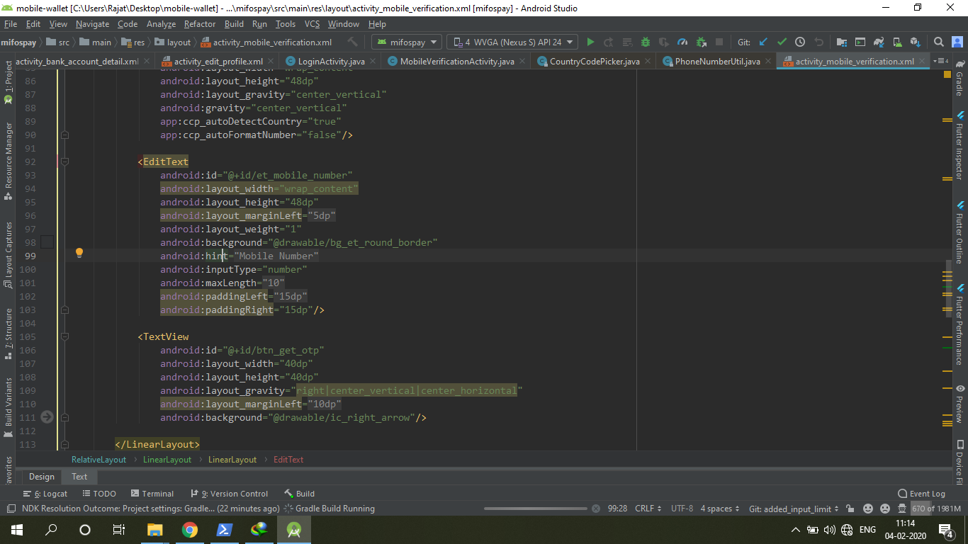 bug: mobile length in mobile verification · Issue #697 · openMF/mobile-wallet · GitHub