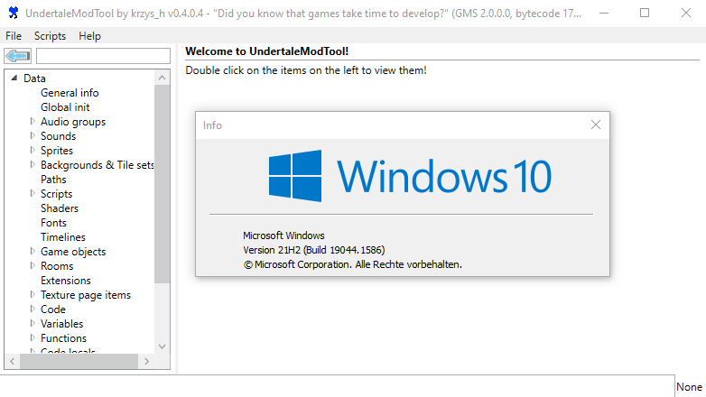 dont work on windows 10 · Issue #818 · UnderminersTeam/UndertaleModTool ...