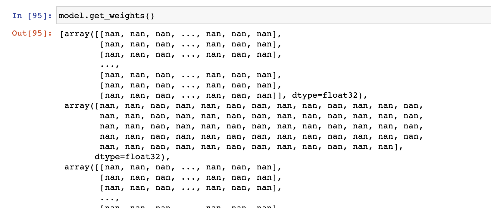 Model weight and training loss turn to nan During and after training ...