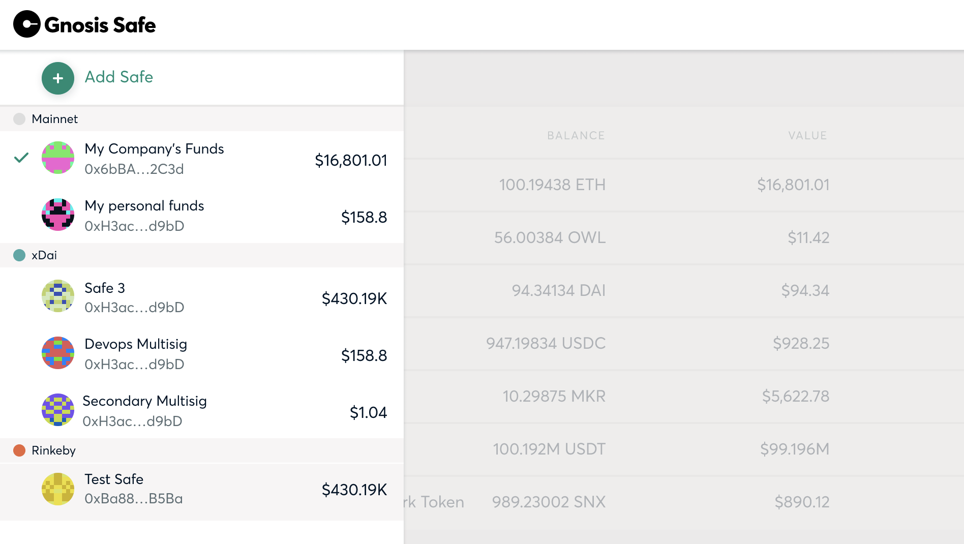 [L2-UX] Unified safe list · Issue #2617 · 5afe/safe-react · GitHub