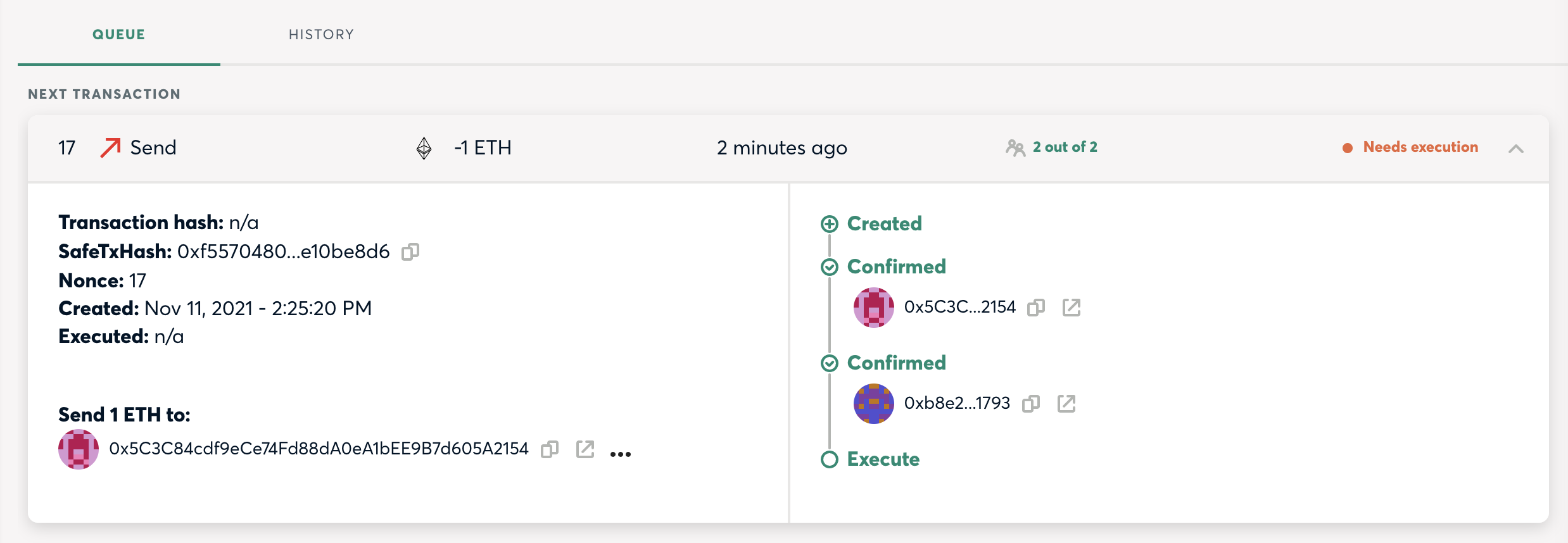 Allow non-owner to execute a transaction · Issue #1811 · 5afe/safe-react · GitHub