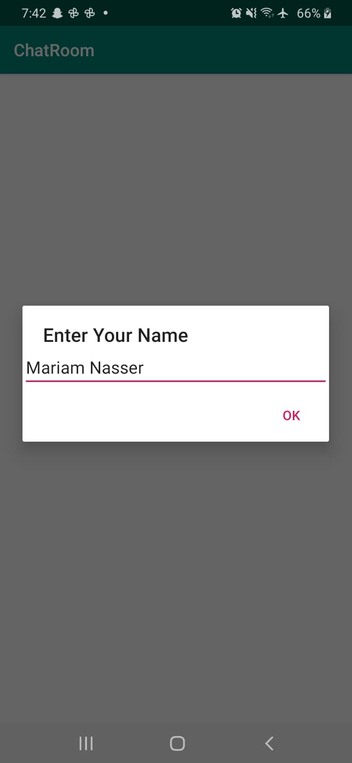 GitHub - mariamnasser979/Chat-Room-Android: It is a simple chat room There is no nice user ...
