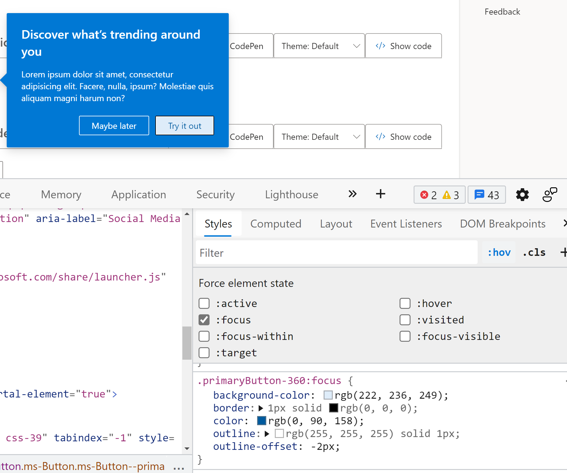 Contrast ratio for focused button in TeachingBubble fails contrast ratio · Issue #18562 ...