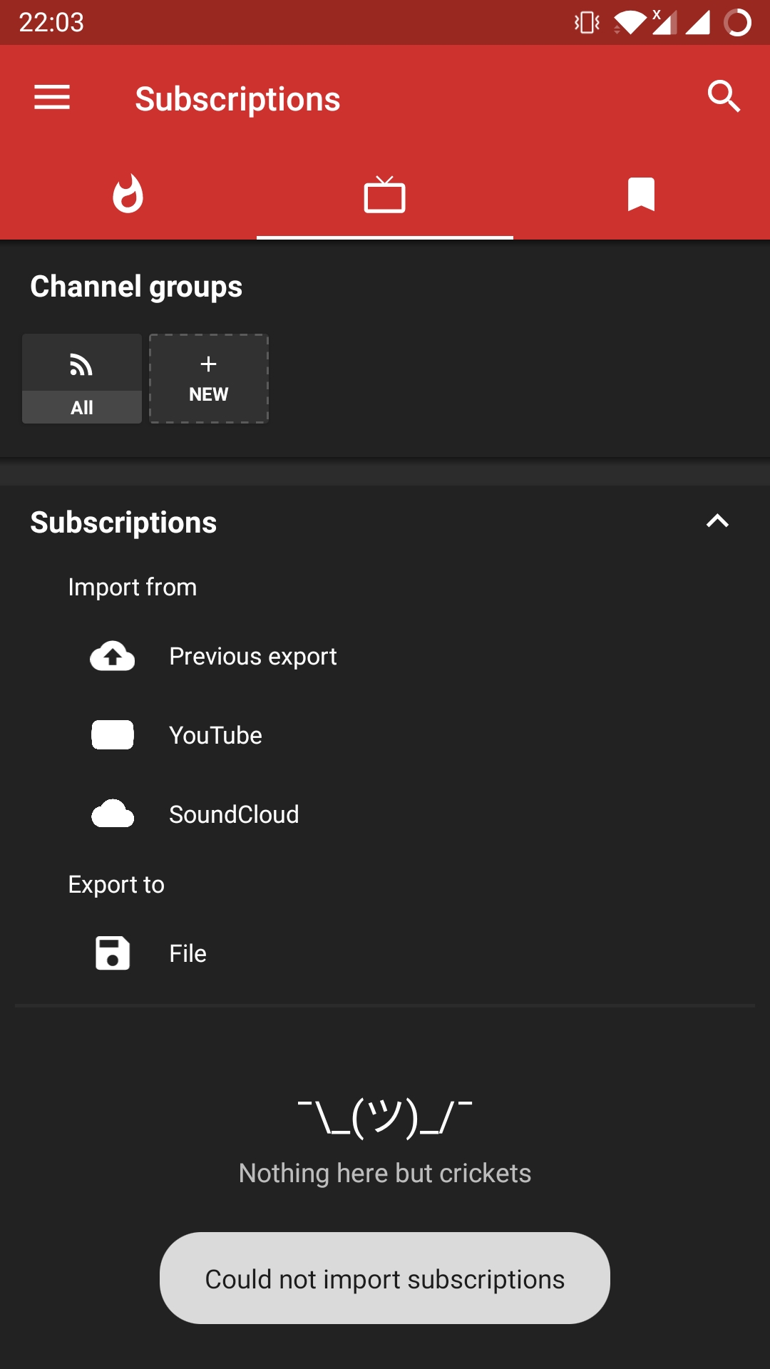 Importing subscriptions from previous export failed · Issue #4010 · TeamNewPipe/NewPipe · GitHub
