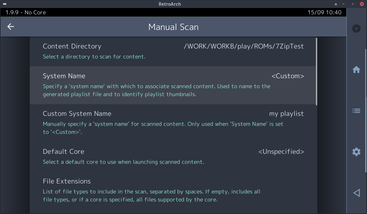 Manual scanner playlists are taking their name from the directory scanned not the custom system ...