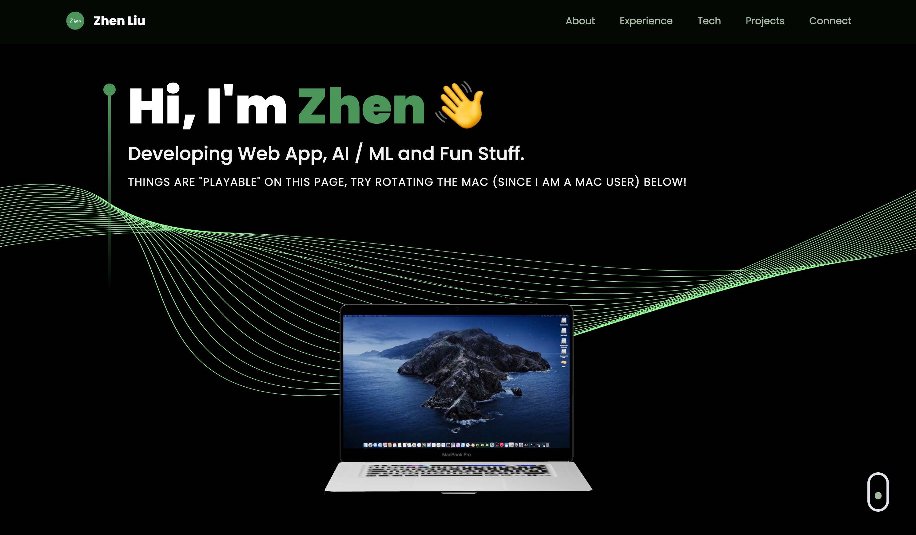 GitHub - ZyLen888/3d-portfolio: A 3D Portfolio page with rotatable Macbook model and white ...