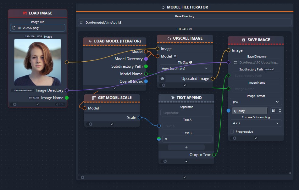 While you change of Chain using a Model File Iterator node, size of previous node is kept in ...