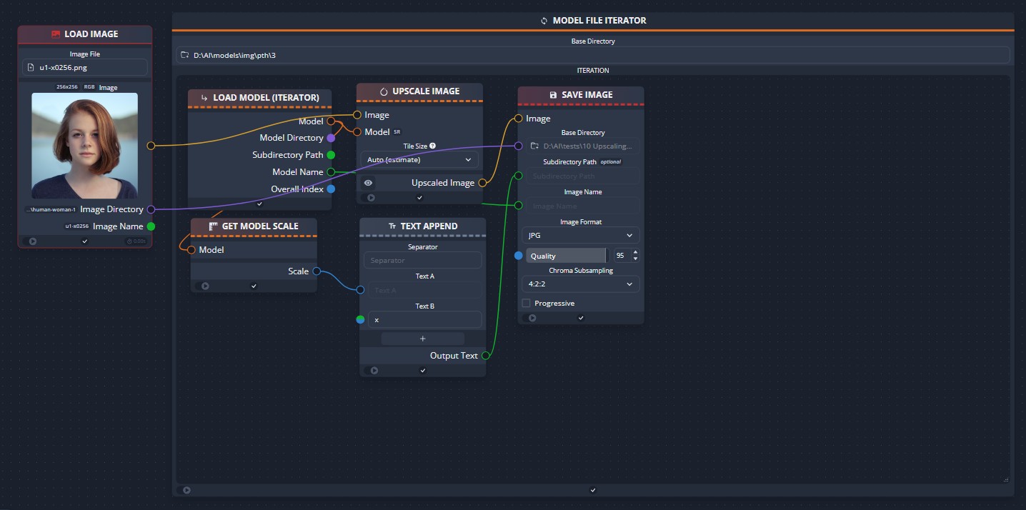 While you change of Chain using a Model File Iterator node, size of previous node is kept in ...