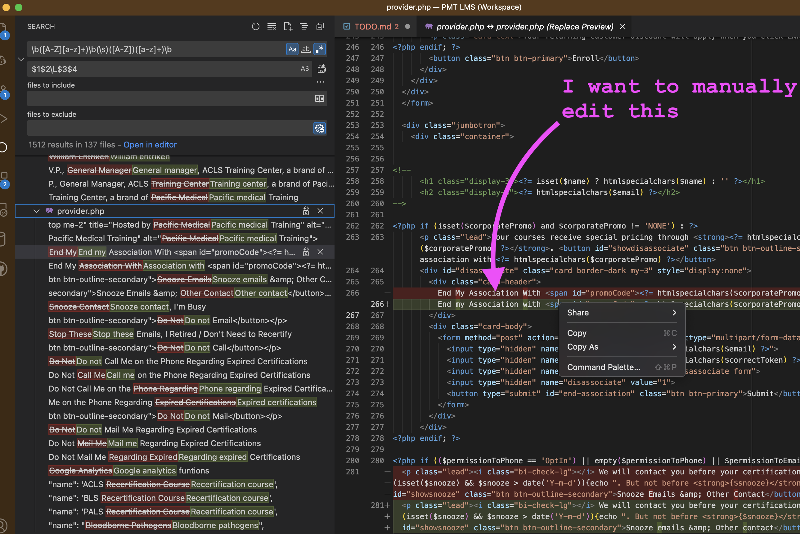 Replace preview: add "jump to this line" feature · Issue #187191 · microsoft/vscode · GitHub