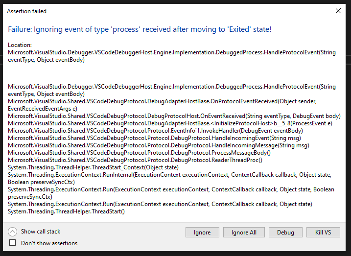 Debug adapter still sending events after sending the response to "disconnect" · Issue #165 ...