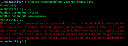 Invalid Username error while using check50 · Issue #205 · cs50/check50 · GitHub