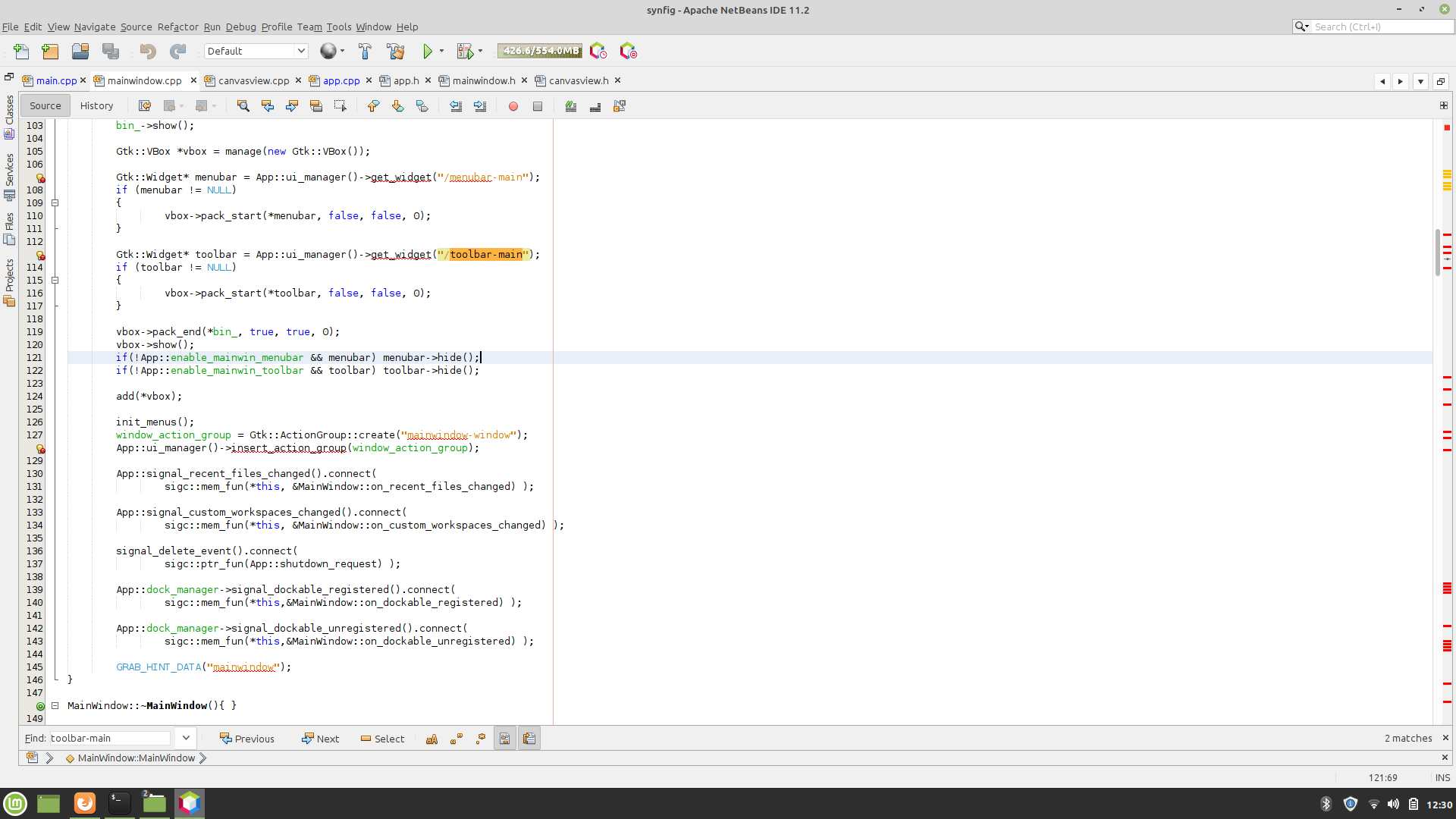 "View" -> "Toolbar" menu item is not active · Issue #733 · synfig/synfig · GitHub