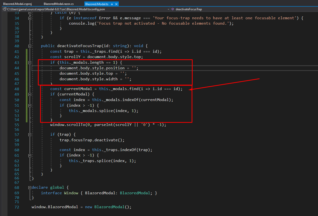 Detect multiple modals on deactivateFocusTrap · Issue #288 · Blazored ... Detect multiple modals on deactivateFocusTrap · Issue #288 · Blazored ...