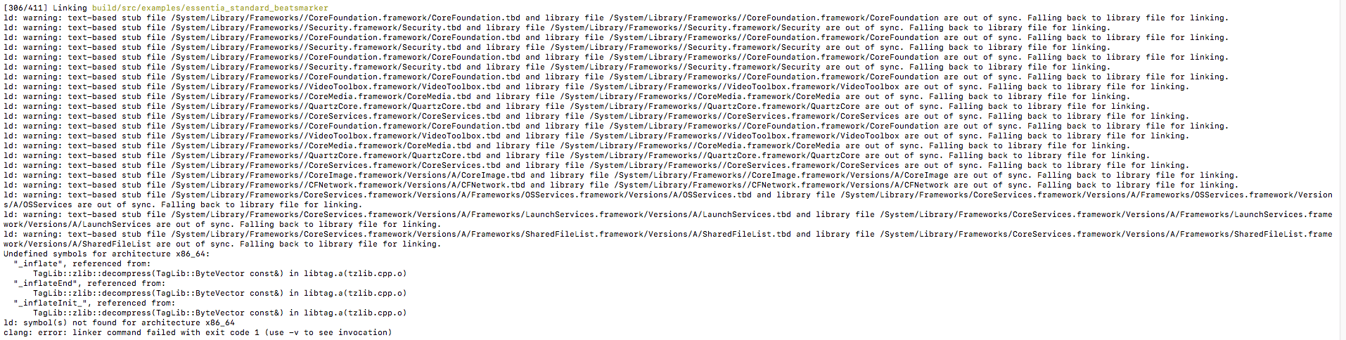 Missing -lz flag for static builds with taglib · Issue #976 · MTG/essentia · GitHub