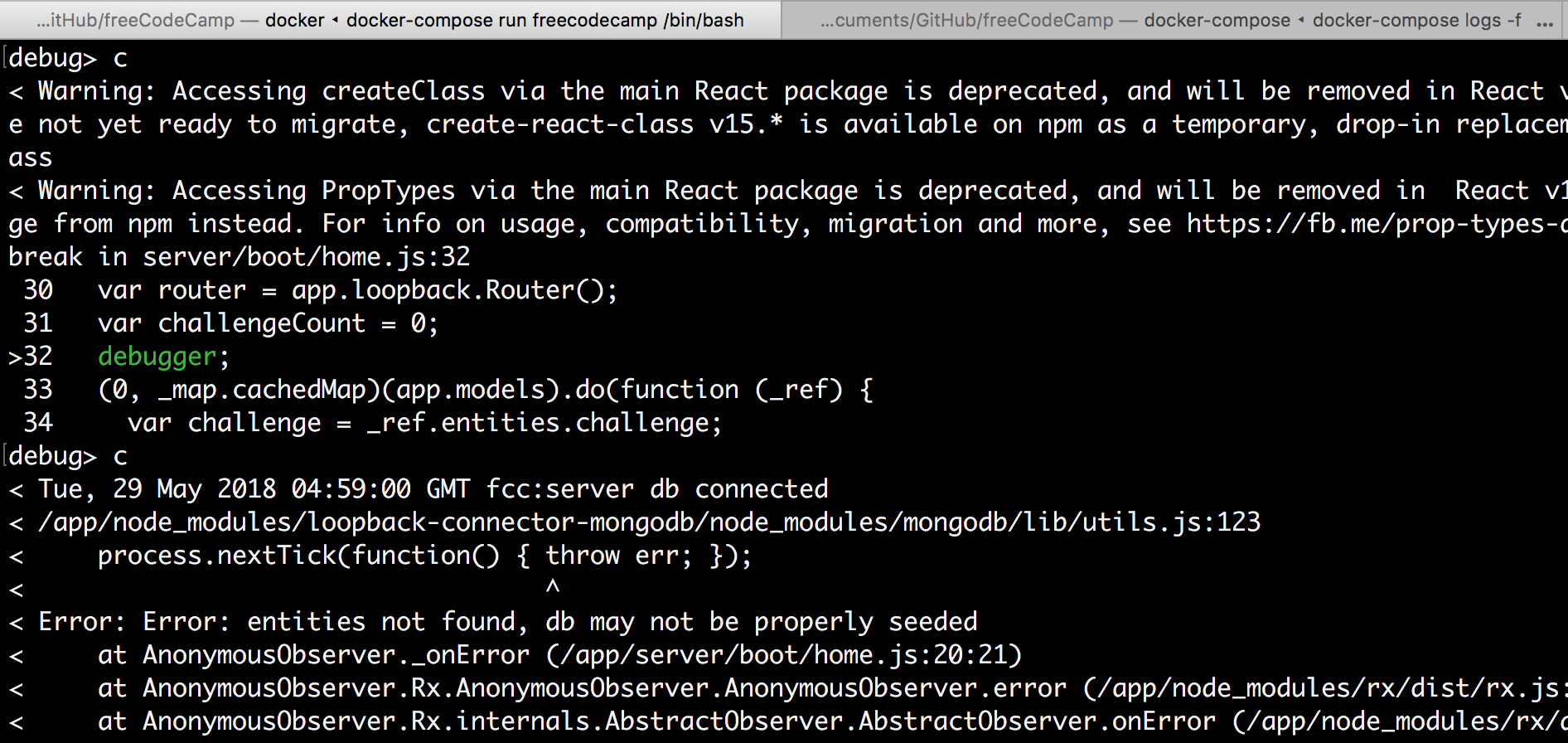 Seeding Database Fails · Issue 17257 · Freecodecampfreecodecamp · Github 4123