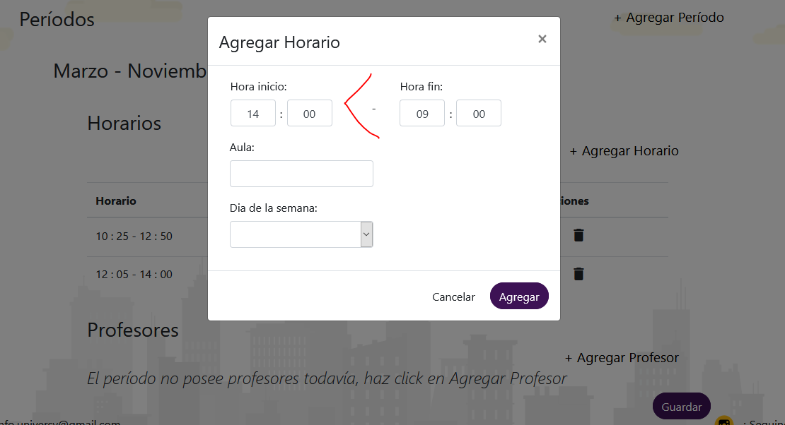 Validar hora fin > a hora inicio · Issue #48 · uvsy-angular-web/angular-universy-web-client · GitHub